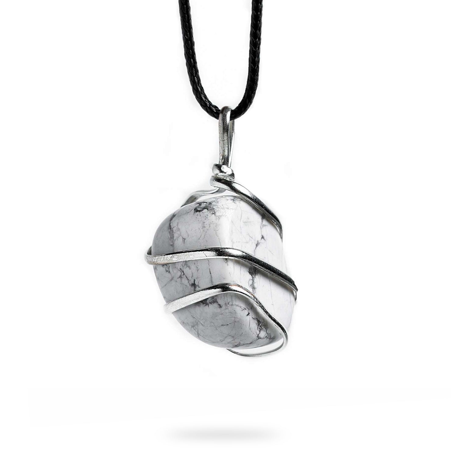 Howlite Wrapped Tumbled Pendant